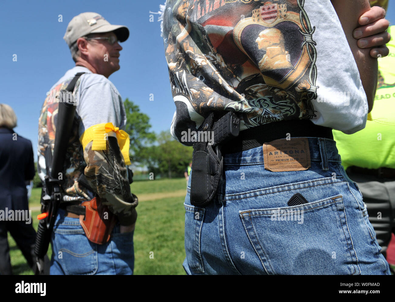 Gun rights supporters attend an 'Open Carry Rally' in Arlington ...