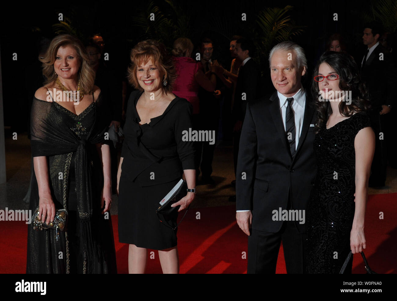 Bill maher and arianna huffington arrive on the red carpet hi-res stock ...