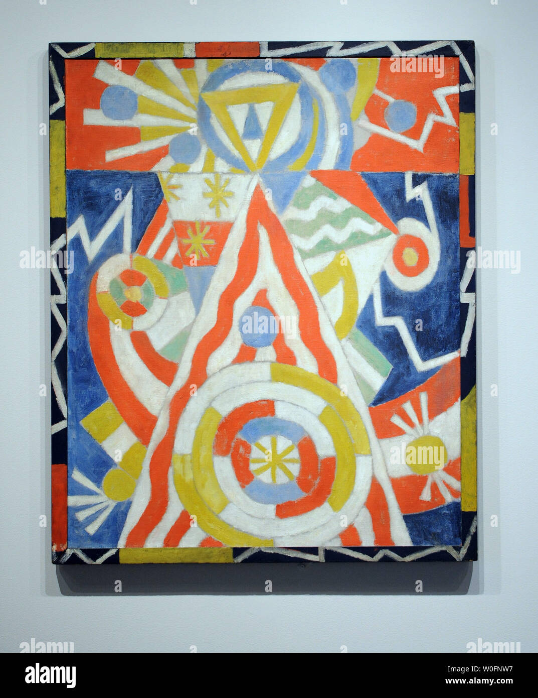 "Pre-War Pageant" (1913) by Marsden Hartley is seen at the National ...