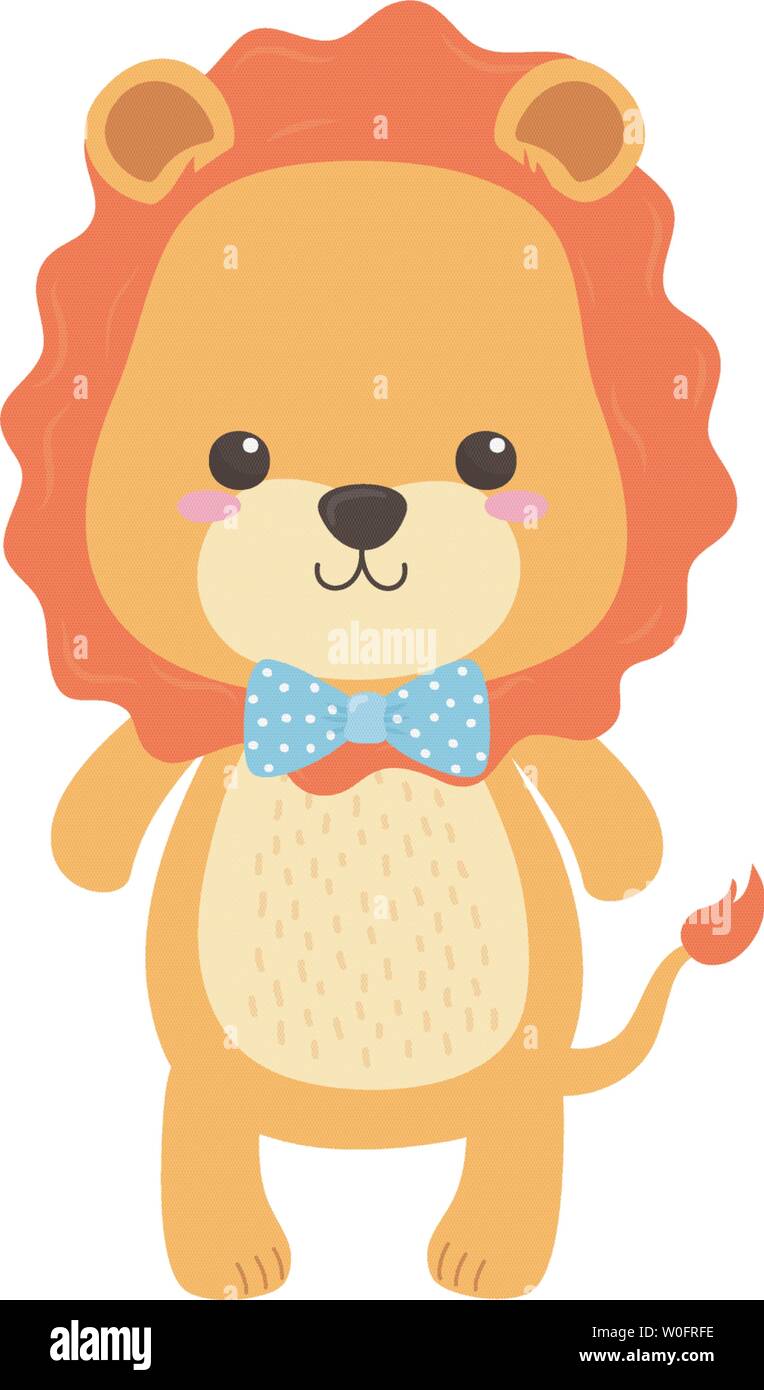 Lion cartoon design, Animal cute zoo life nature and fauna theme Vector ...