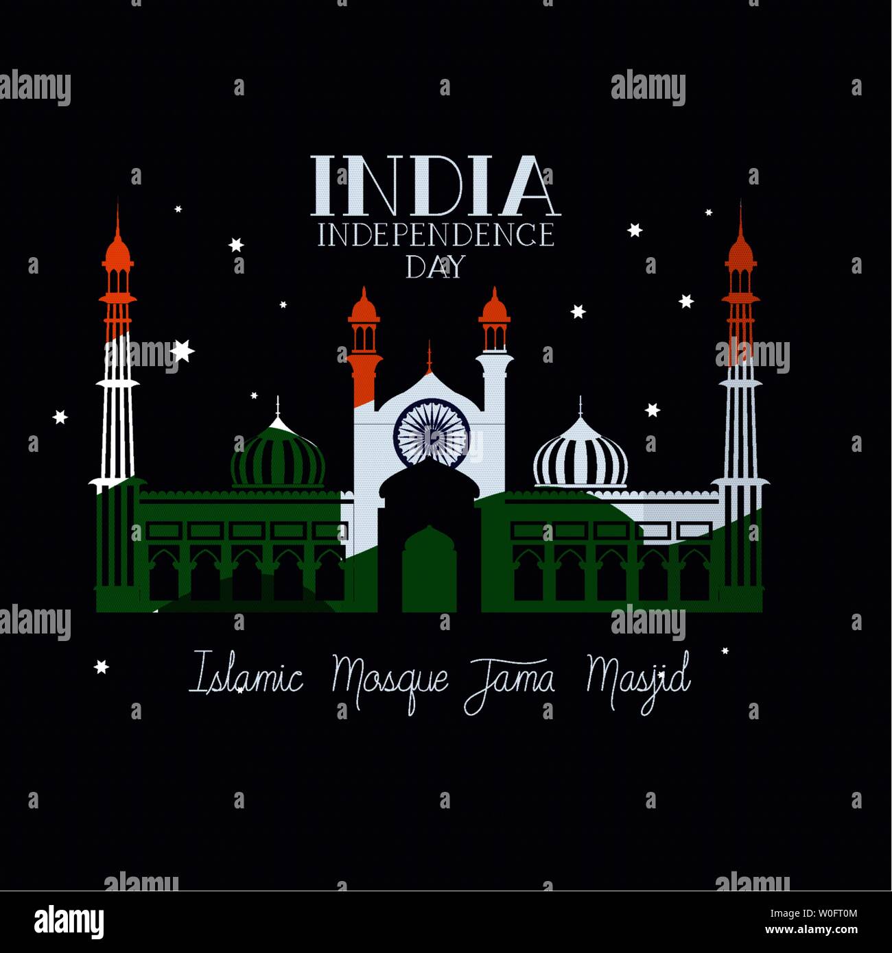 Delhi jama masjid mosque Stock Vector Images - Alamy