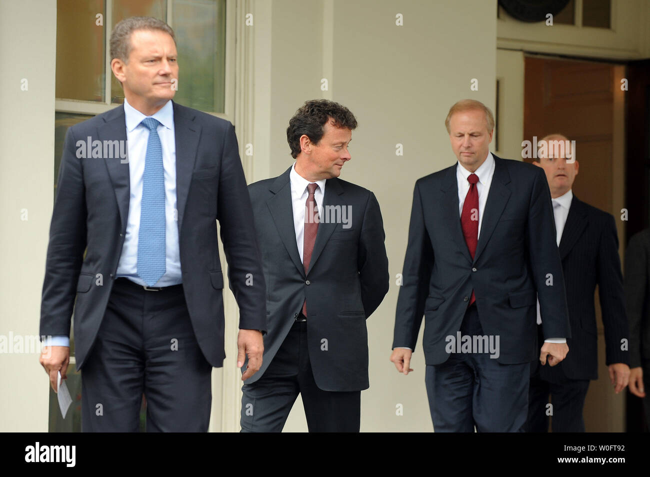 BP Chairman Carl-Henric Svanberg, BP CEO Tony Hayward, BP Managing ...