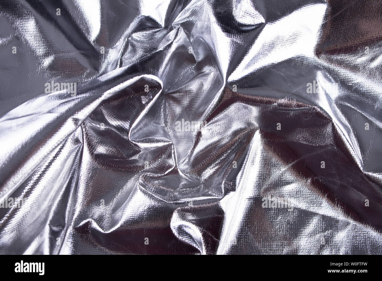 Texture, background or pattern. Cloth with silver metal coating Stock ...