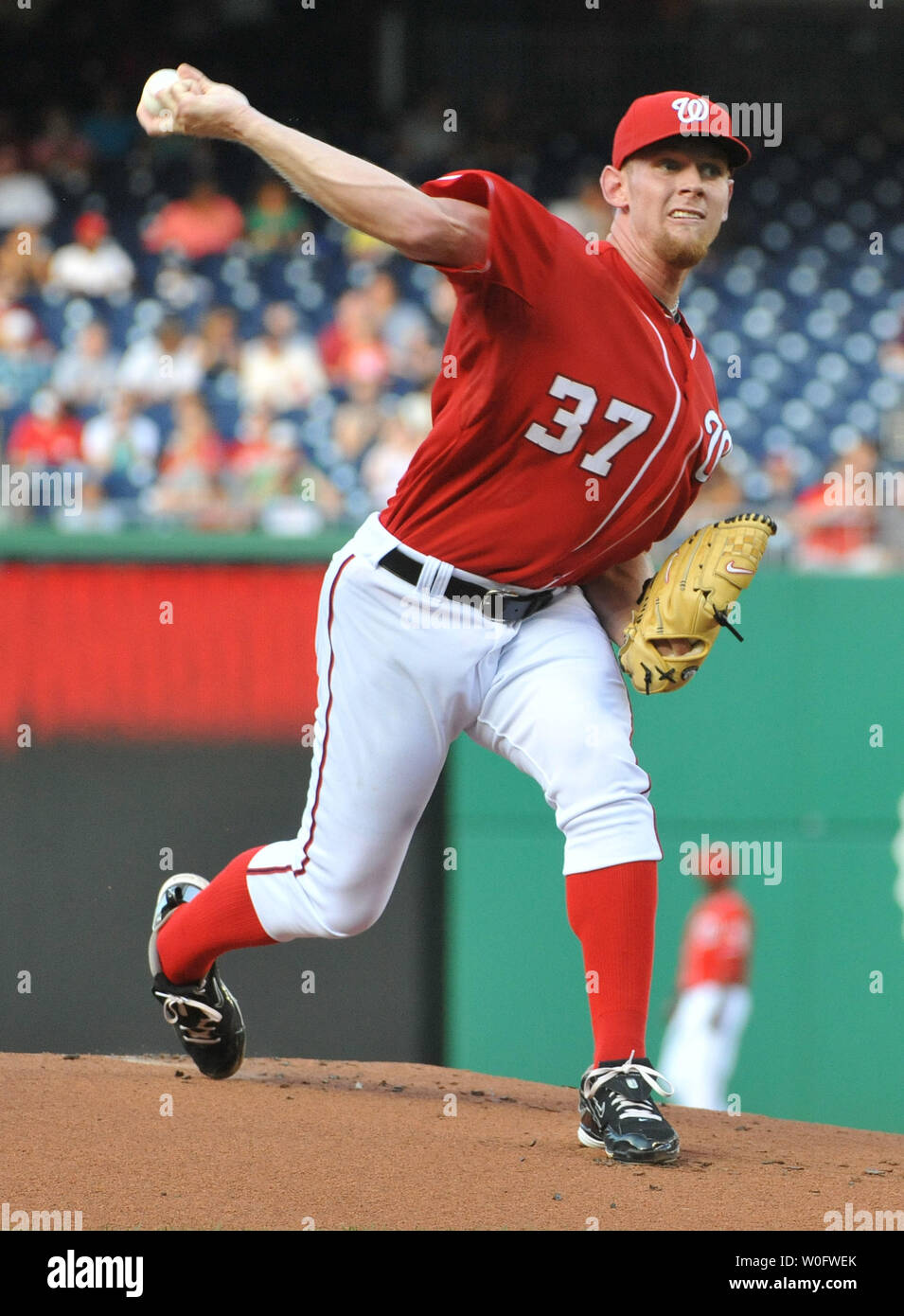 Washington Nationals pitcher Stephen Strasburg pitches against the San ...