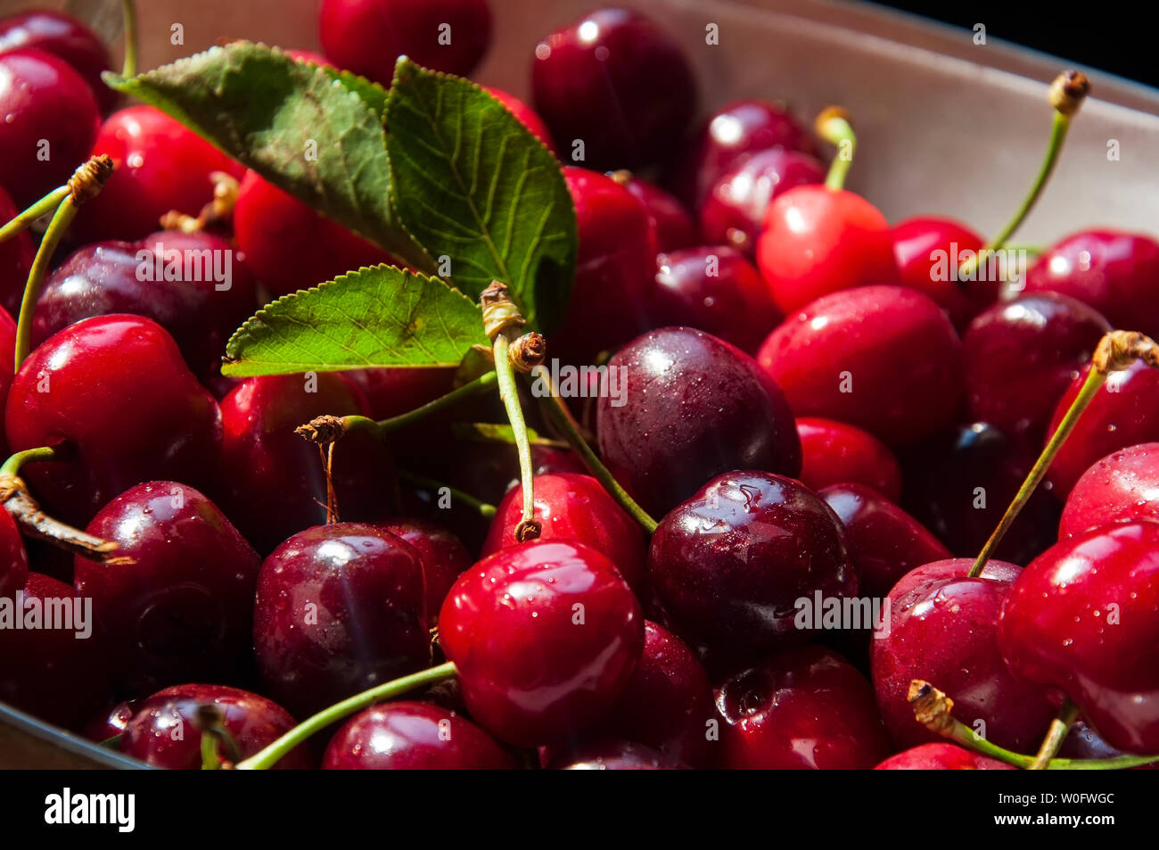 Cherries in the shopping basket hi-res stock photography and images - Alamy