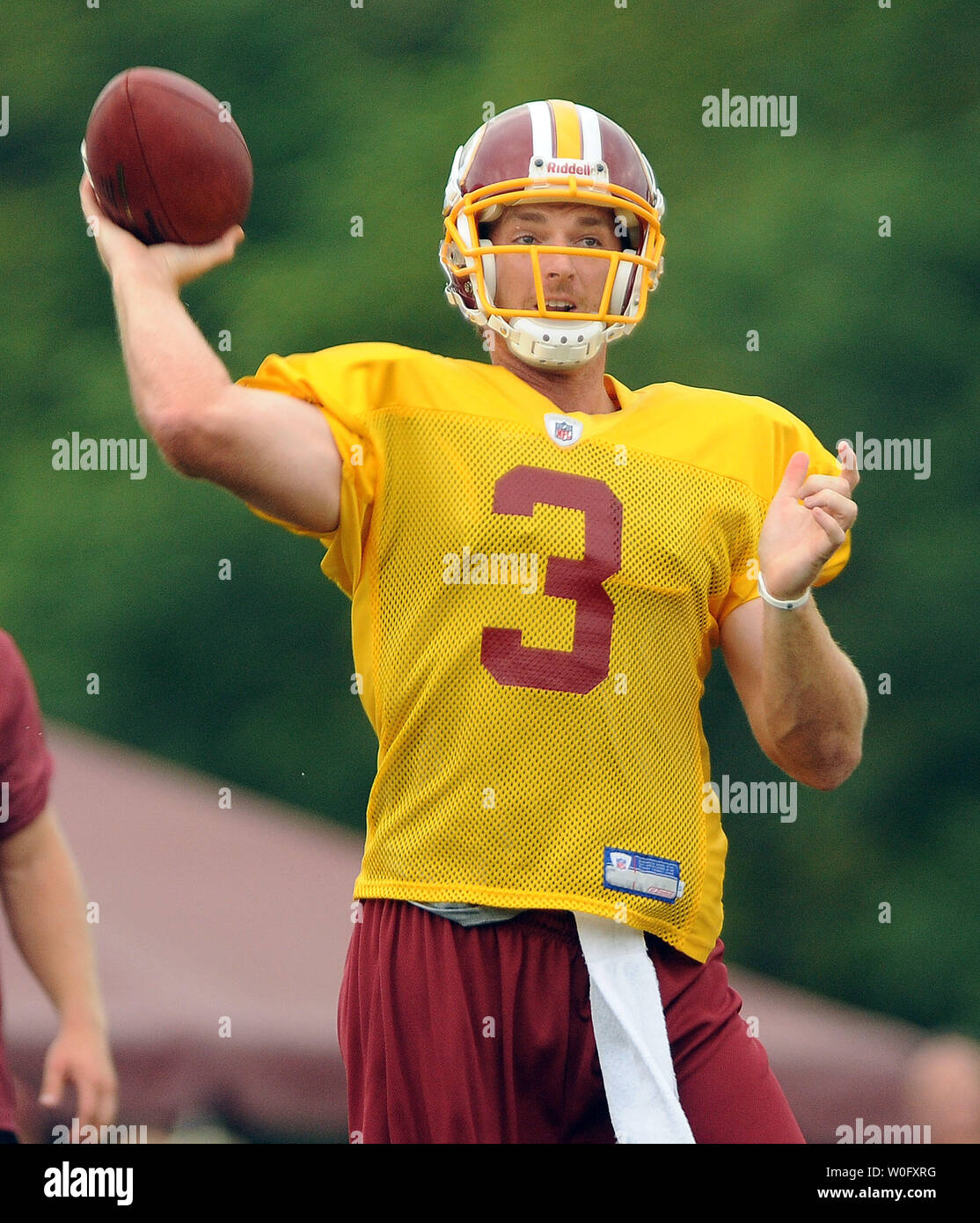 Washington Redskins quarterback John Beck throws the football during ...