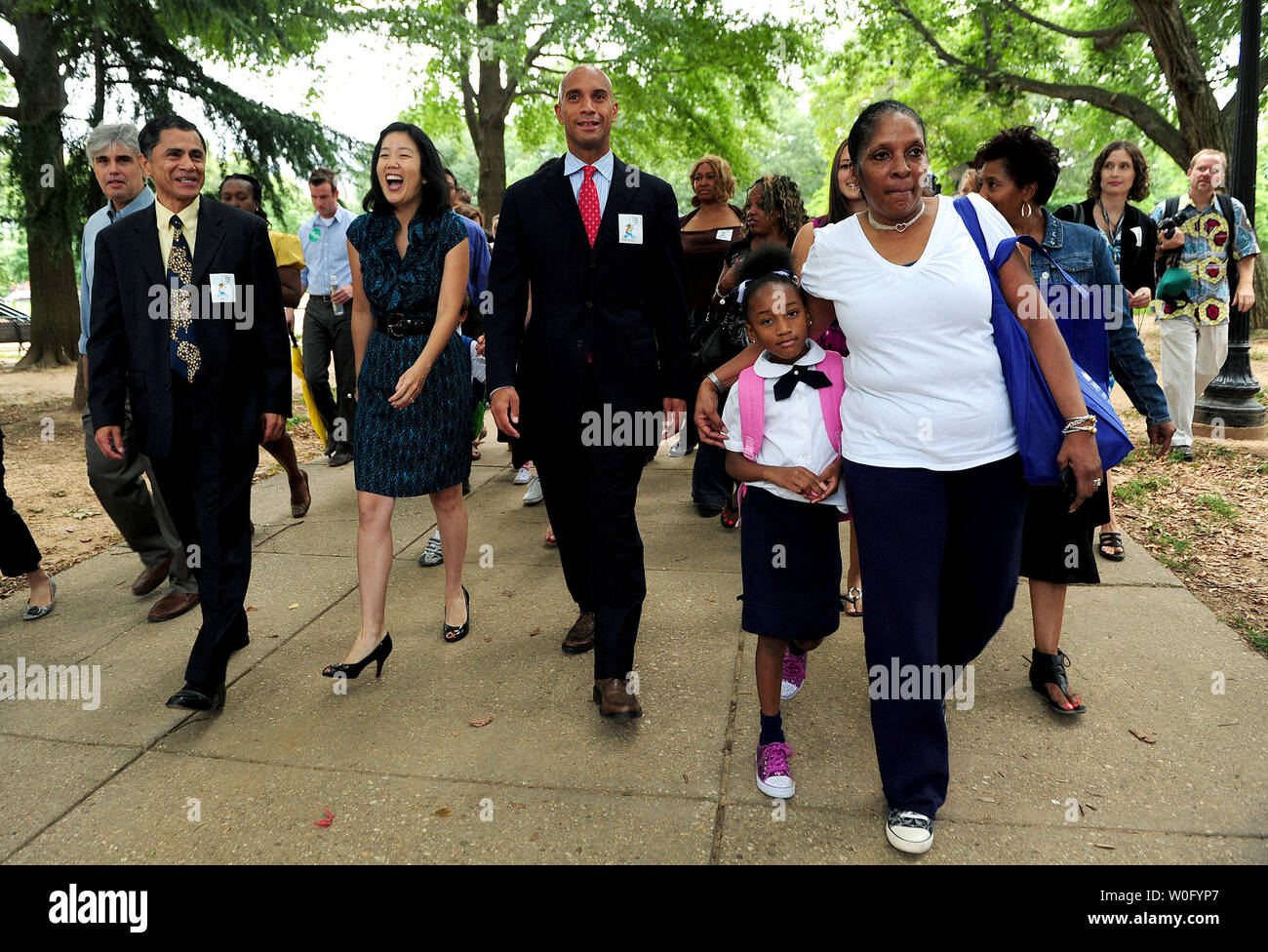 D.C. Mayor Adrian Fenty (2nd-R), D.C. Public Schools Chancellor ...