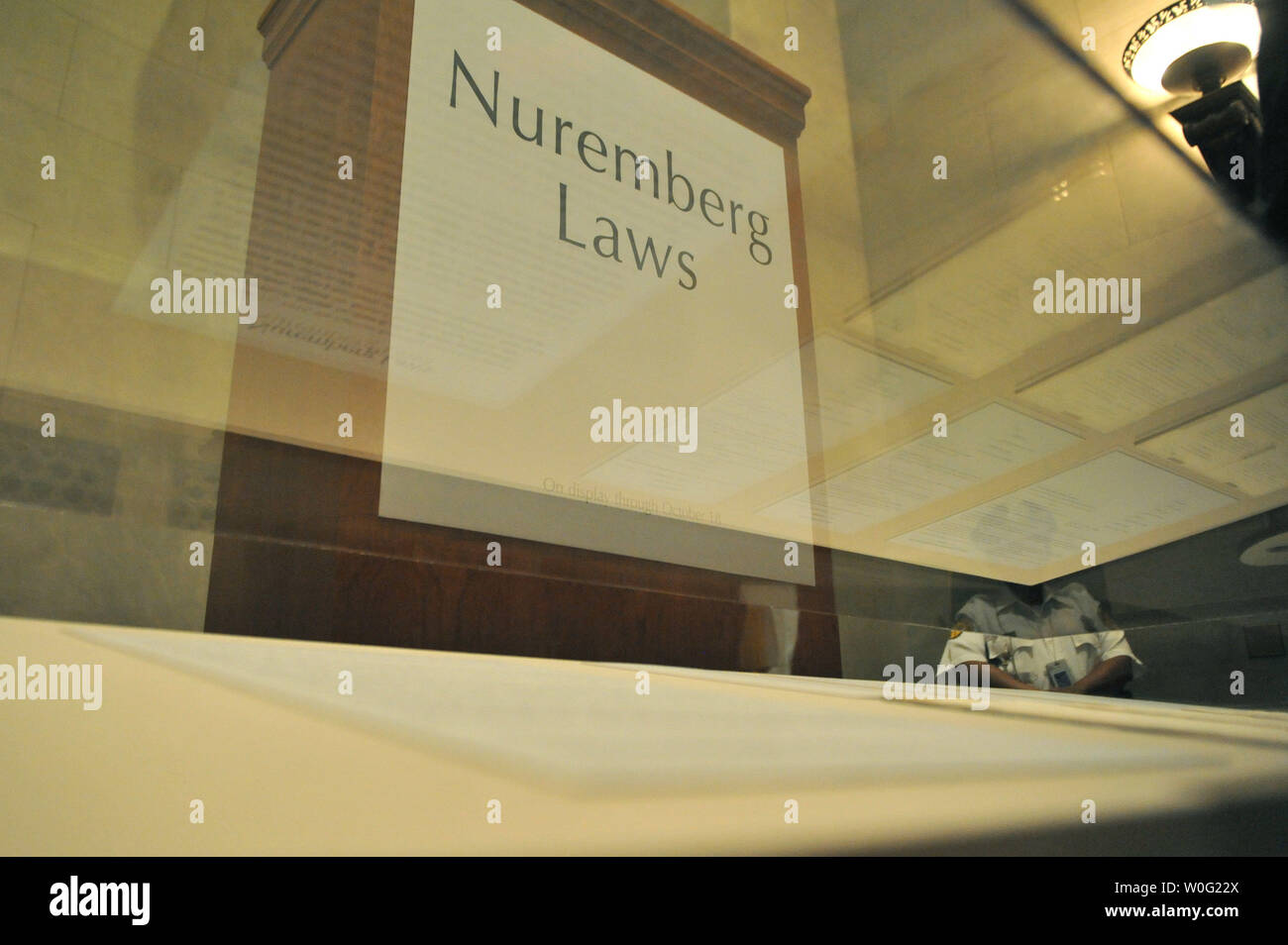 The original Nuremberg Laws are seen on display at the National ...