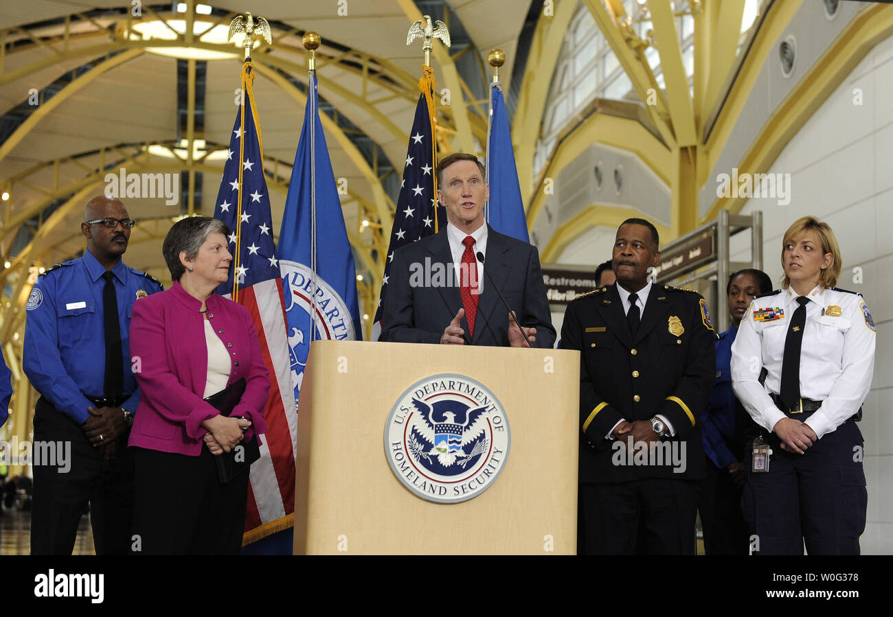 TSA Administer John Pistole speaks during a news conference regarding ...