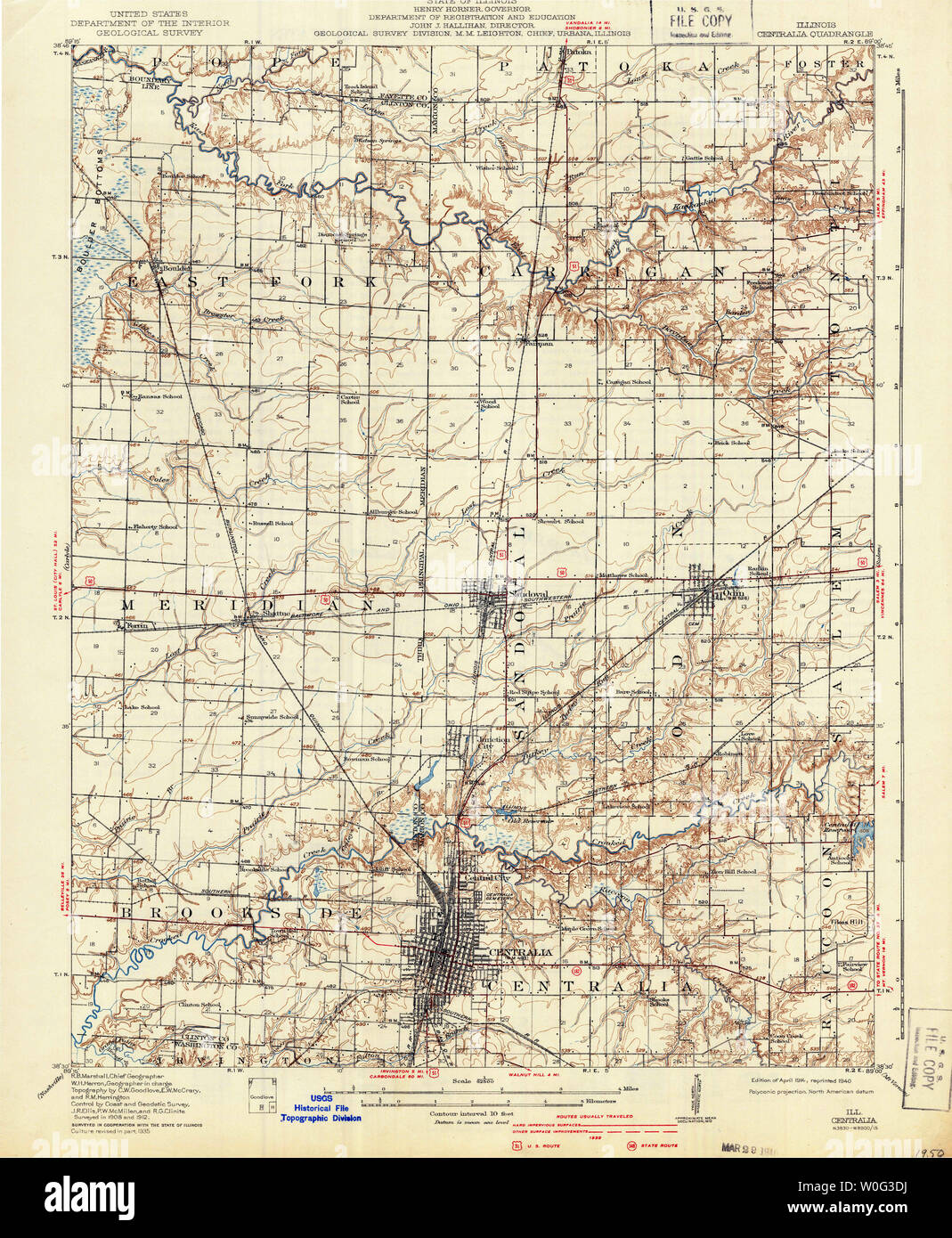 Centralia map hi-res stock photography and images - Alamy