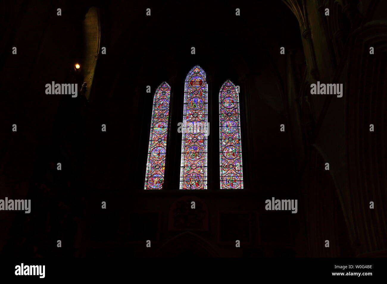Interior of Irish Gothic cathedrals in the city of Dublin Stock Photo ...