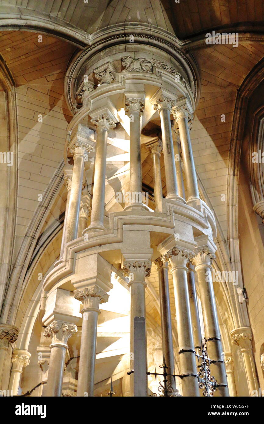 Interior of Irish Gothic cathedrals in the city of Dublin Stock Photo ...