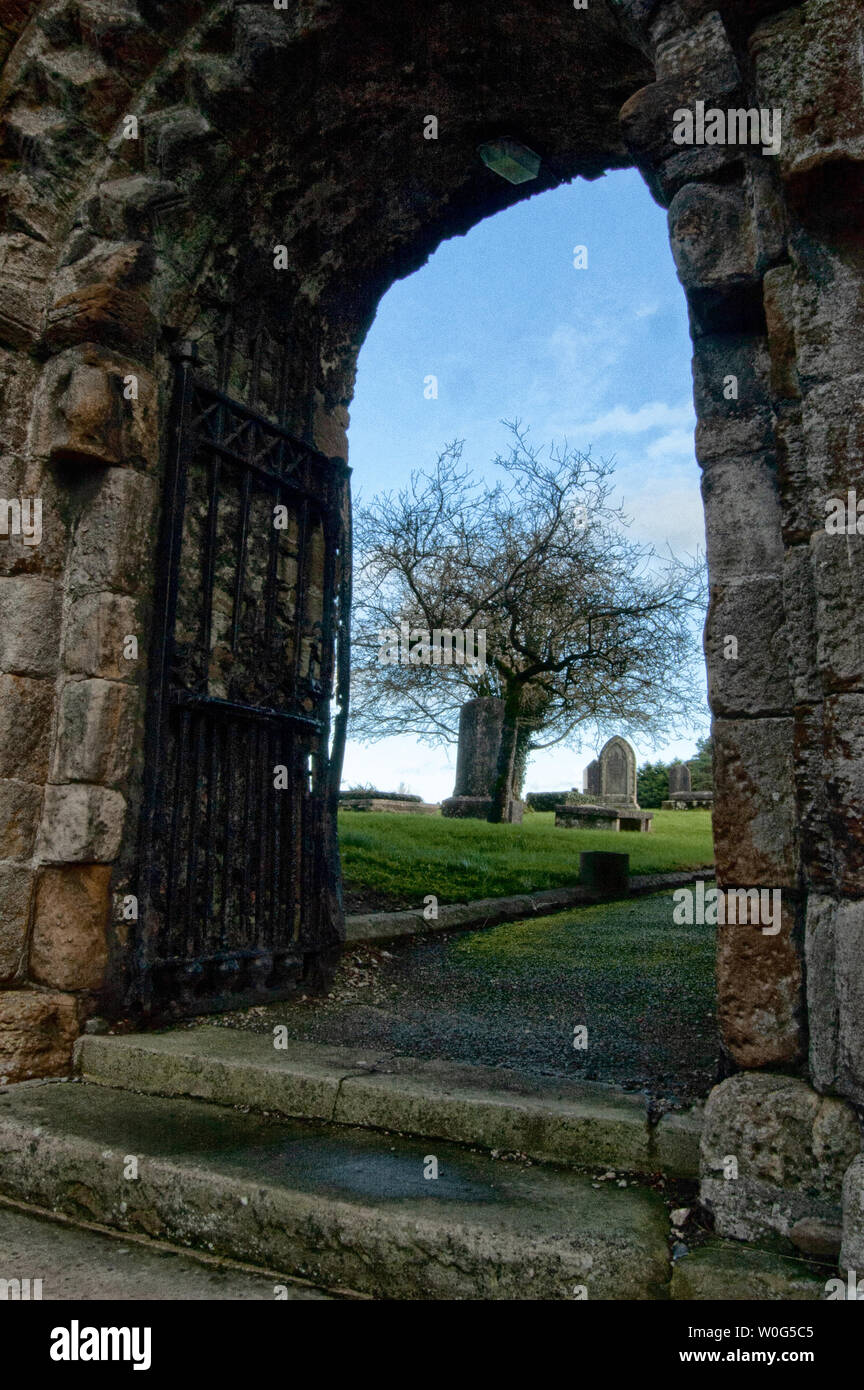 View through a gate Stock Photo - Alamy