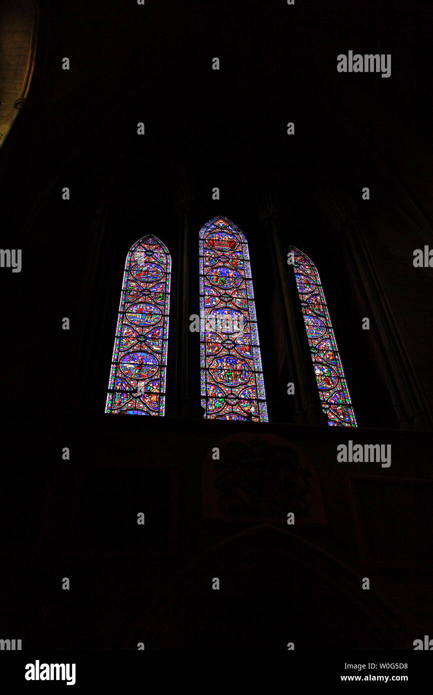 Interior of Irish Gothic cathedrals in the city of Dublin Stock Photo ...