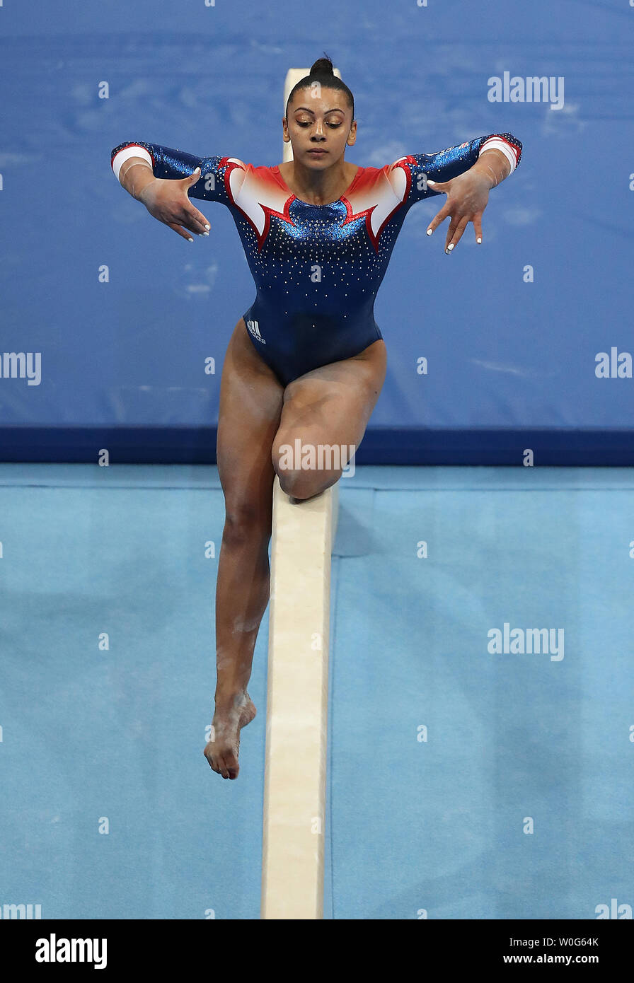 Beam element artistic gymnastics qualification minsk arena hi-res stock ...