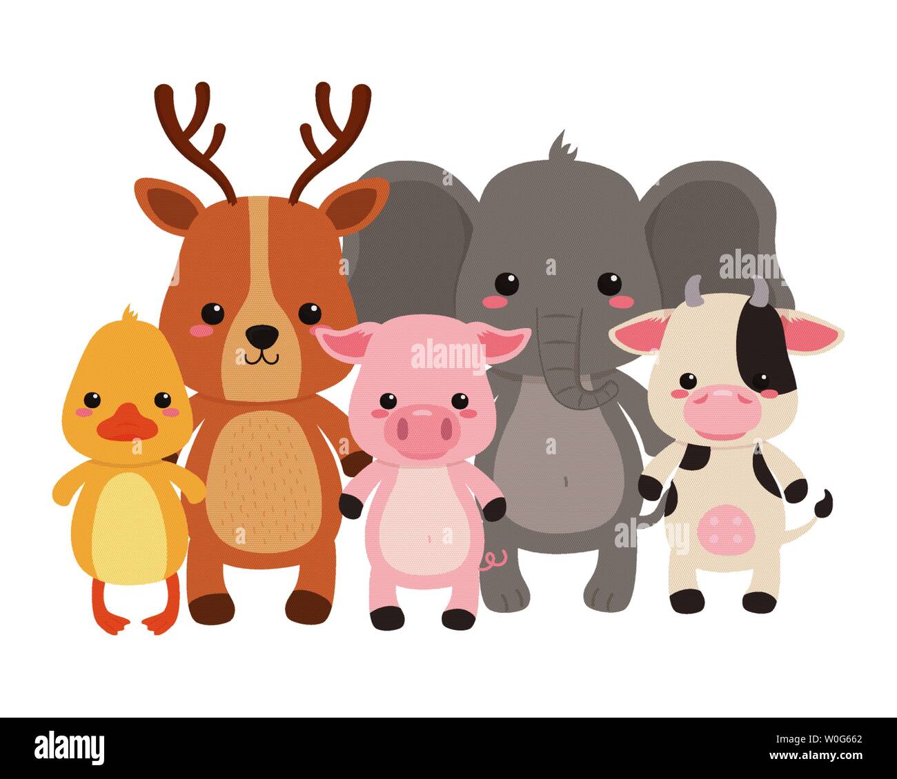 Set of cartoons design, Animal cute zoo life nature and fauna theme ...