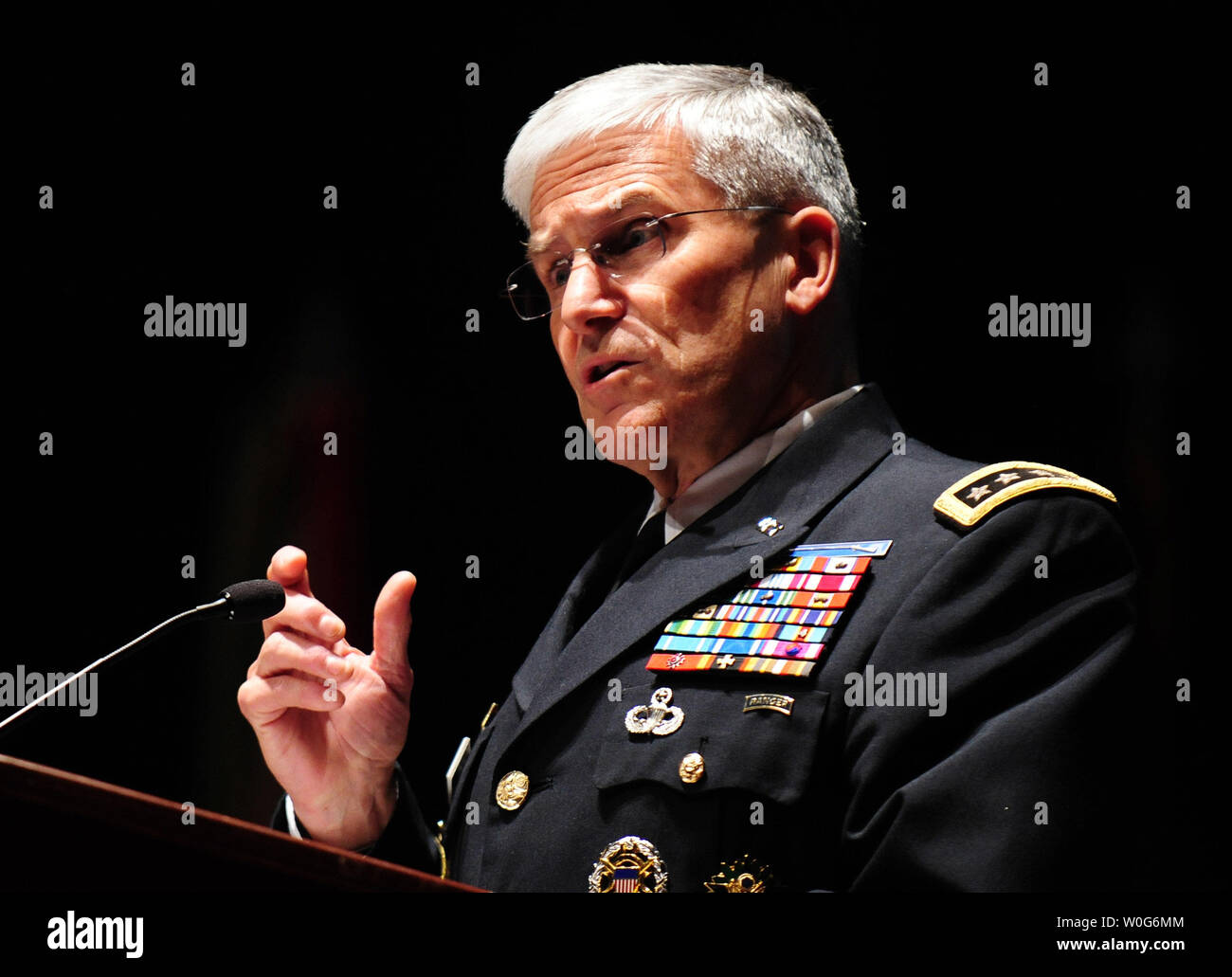 Army Gen George W. Casey, Jr. delivers remarks during a Capitol Hill ...