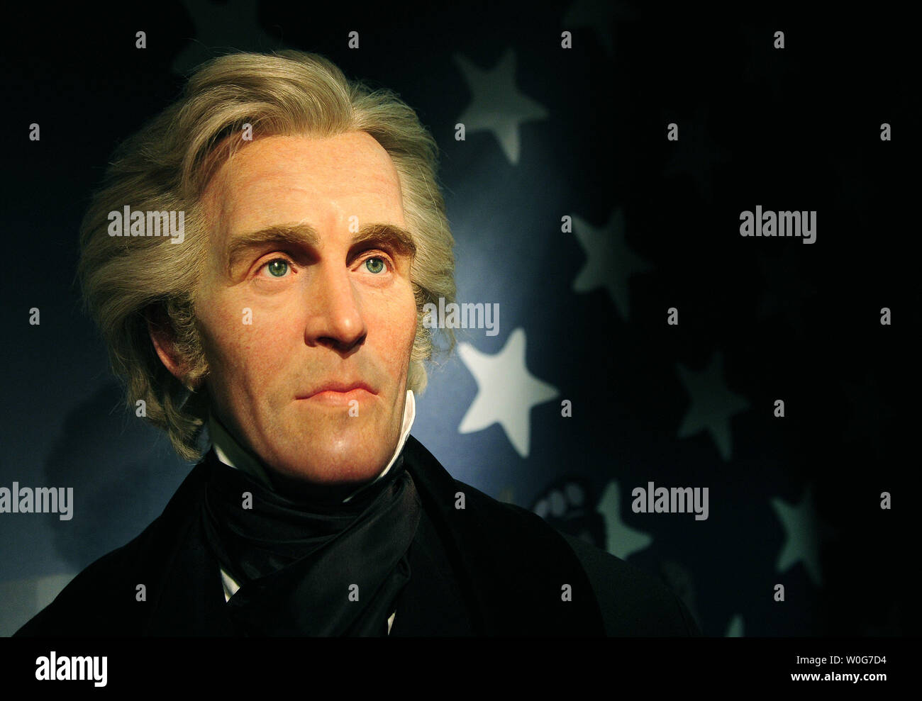 A wax figure of President Andrew Jackson is seen at the opening of ...