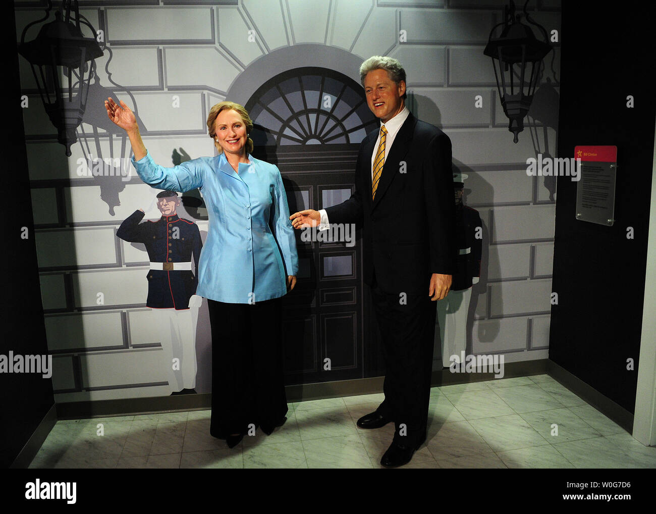 Wax figures of President Bill Clinton and First Lady Hillary Clinton ...