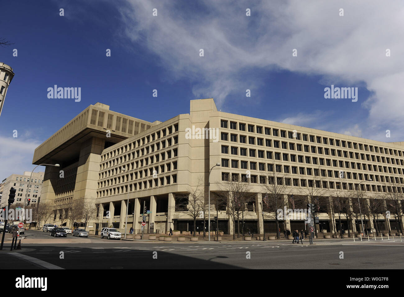 The J. Edgar Hoover Federal Bureau of Investigation building is seen in ...