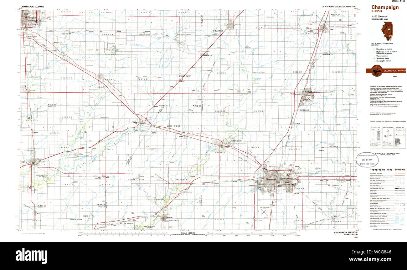 Champaign map hi-res stock photography and images - Alamy