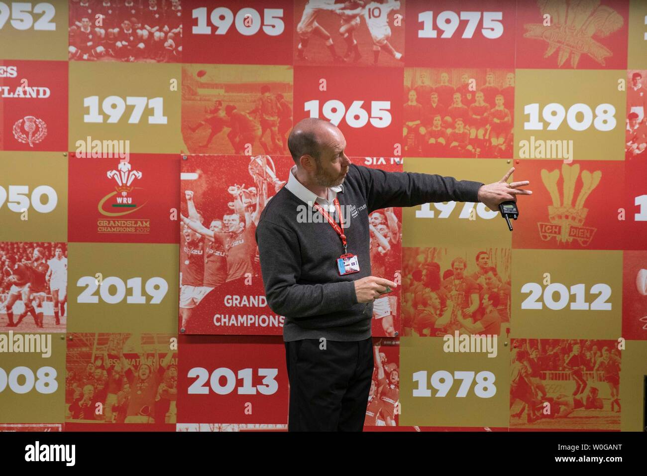 A Principality Stadium tour guide Stock Photo - Alamy