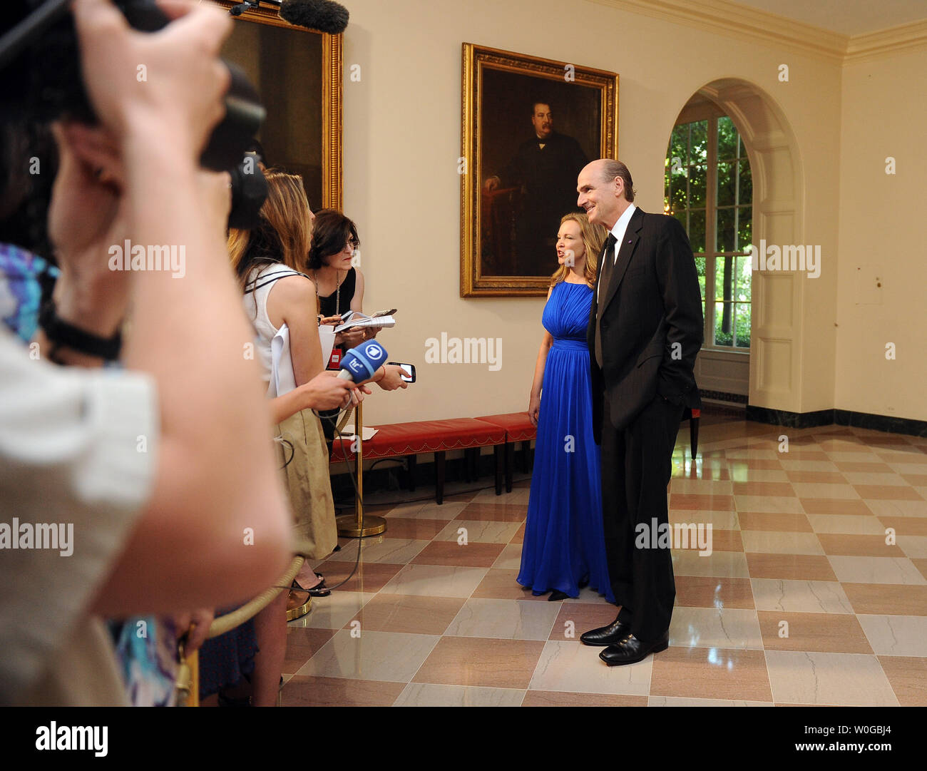 James Taylor and his wife Caroline arrive for a State Dinner in honor ...