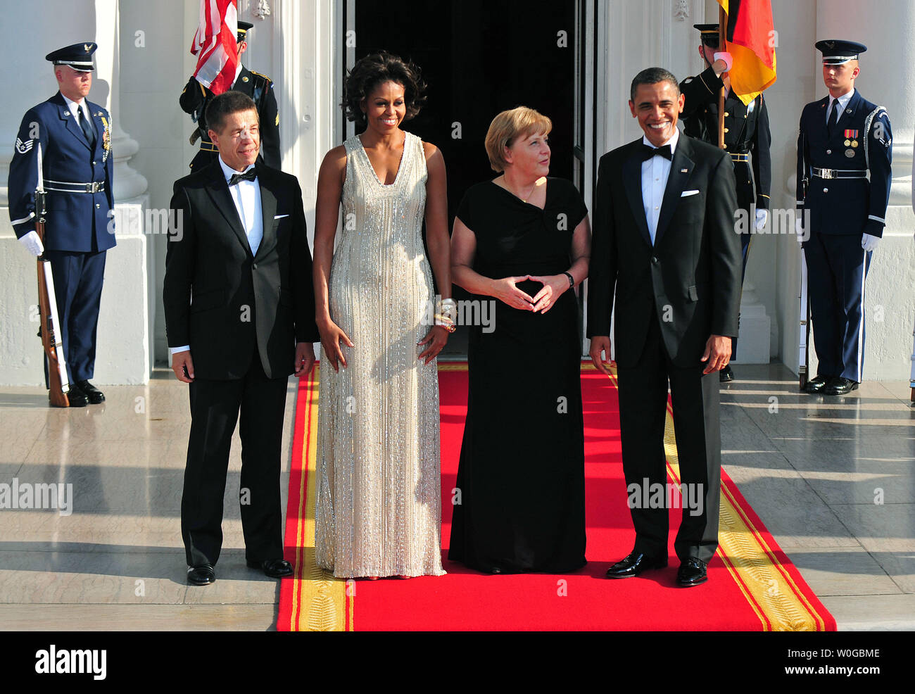 President Barack Obama, First Lady Michelle Obama, German Chancellor ...