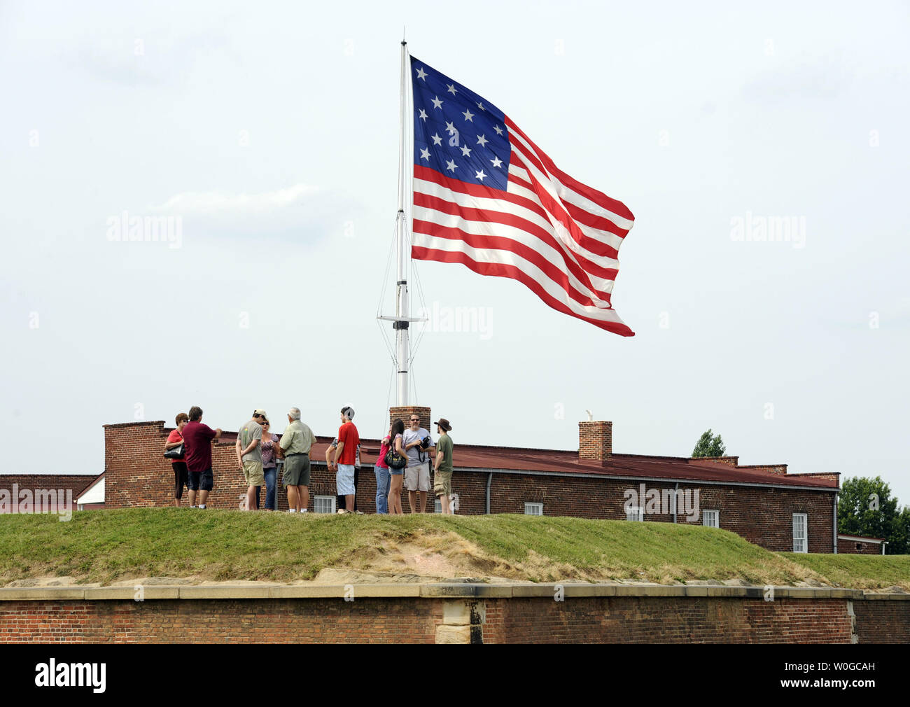 Visitors tour Fort McHenry, the site of the September 13-14, 1814 ...