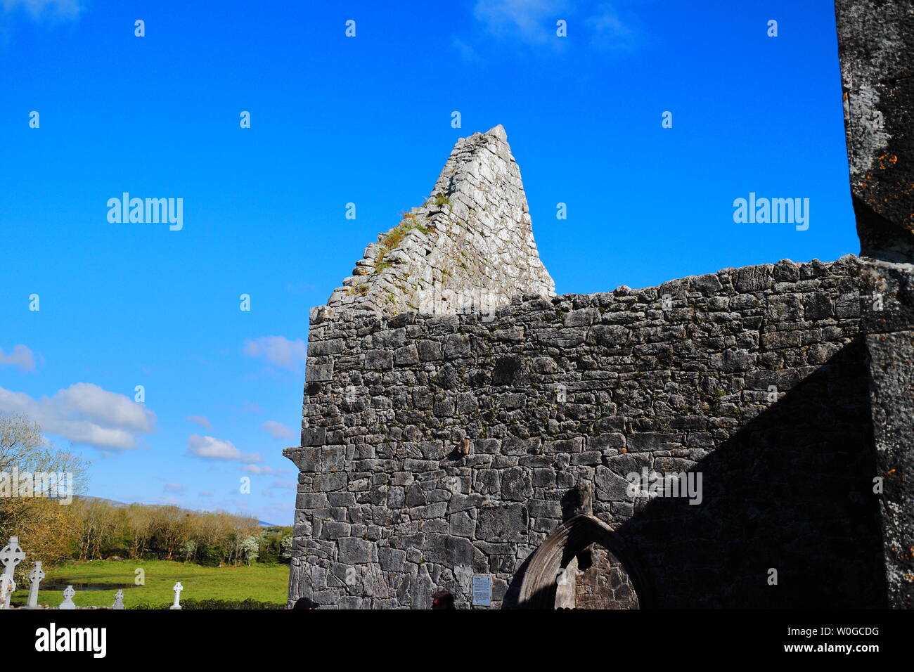 Former Irish Monastery of Kilmacduagh Stock Photo - Alamy