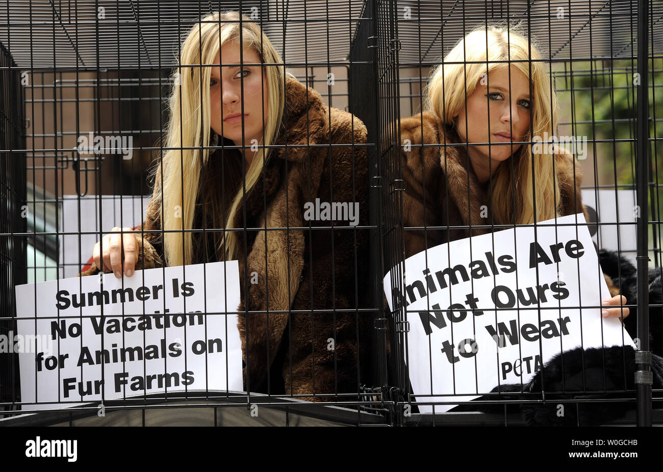 People for the Ethical Treatment of Animals (PETA) holds an anti-fur ...