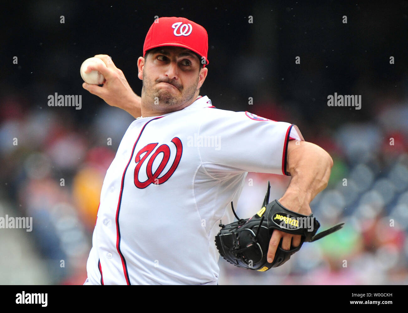 Washington Nationals pitcher Jason Marquis pitches against the Seattle ...