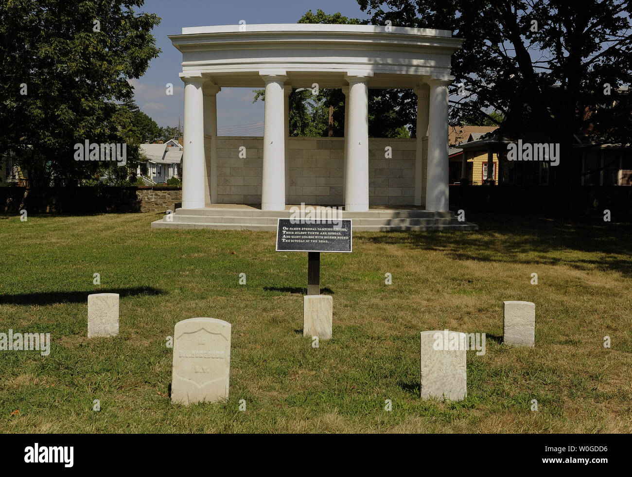 Battleground National Cemetery is seen in Washington, DC, on July 9 ...