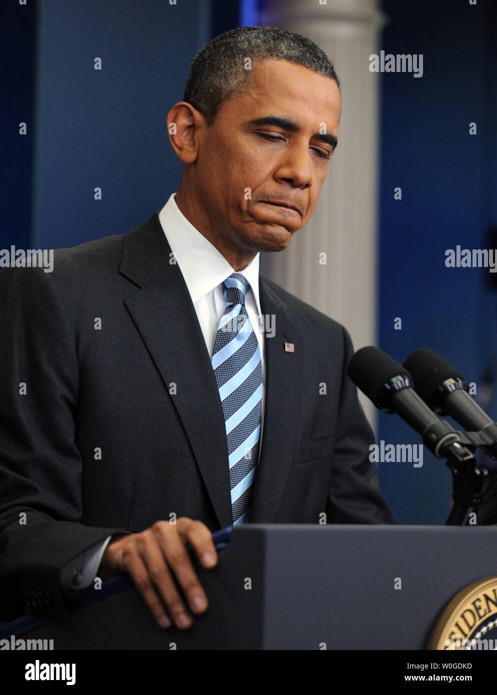 U.S. President Barack Obama speaks to the media during a news ...