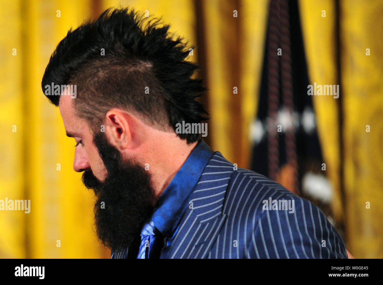 San Francisco Giants' pitcher Brian Wilson is seen during a ceremony ...