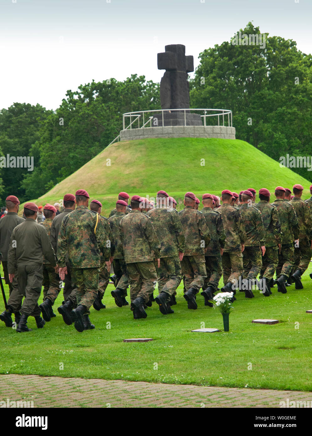 A service of remembrance at La Cambe German War Cemetery in Normandy ...