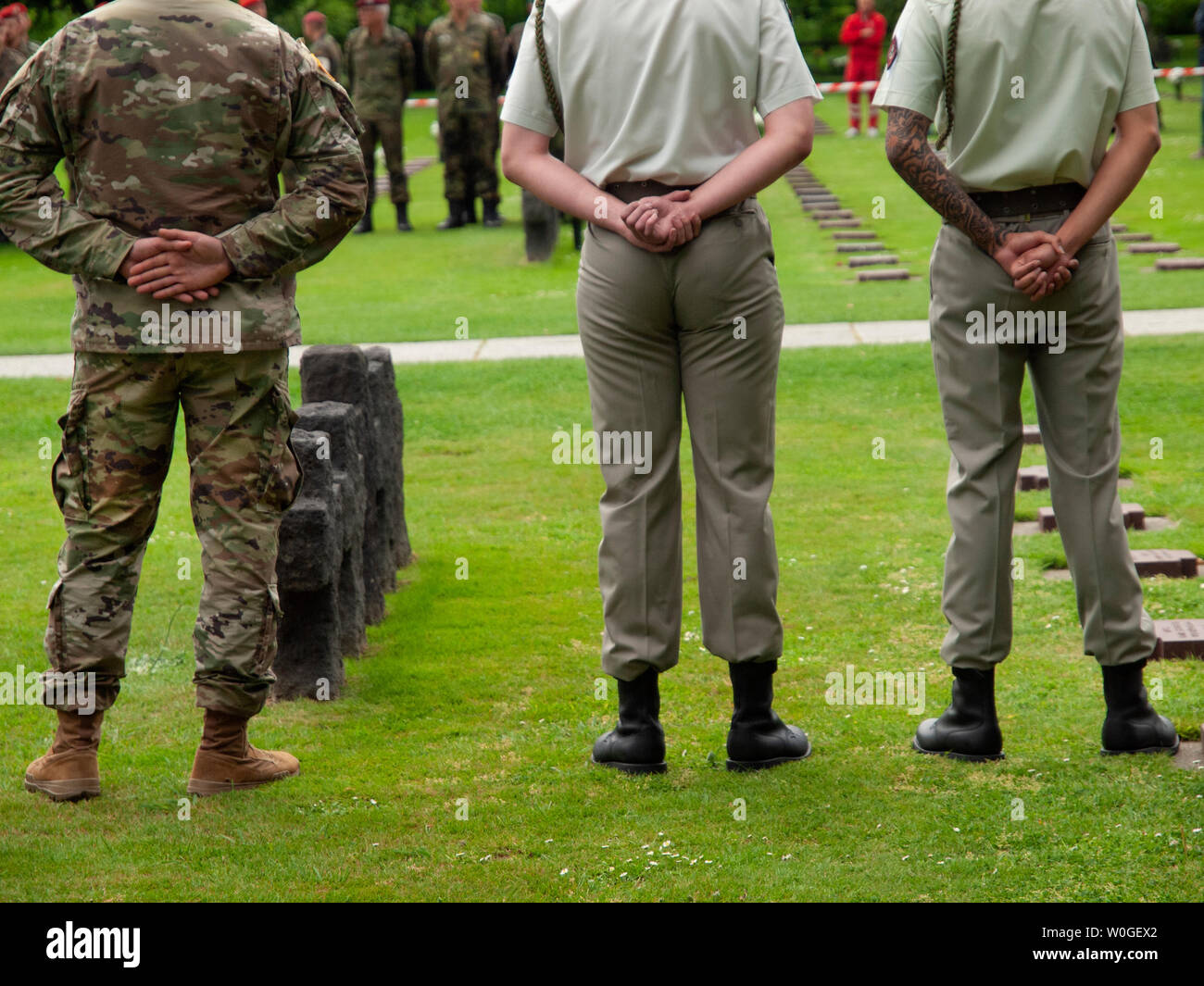 A service of remembrance at La Cambe German War Cemetery in Normandy ...