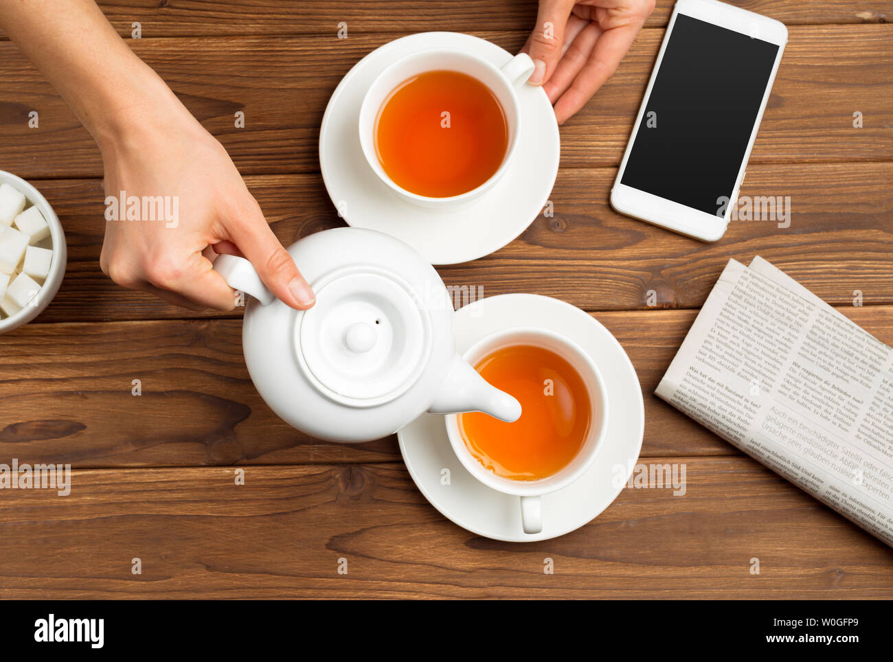 Cup of morning tea Stock Photo - Alamy
