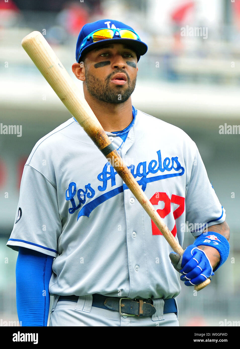 Los Angeles Dodgers Matt Kemp is seen prior to the Dodgers game against ...