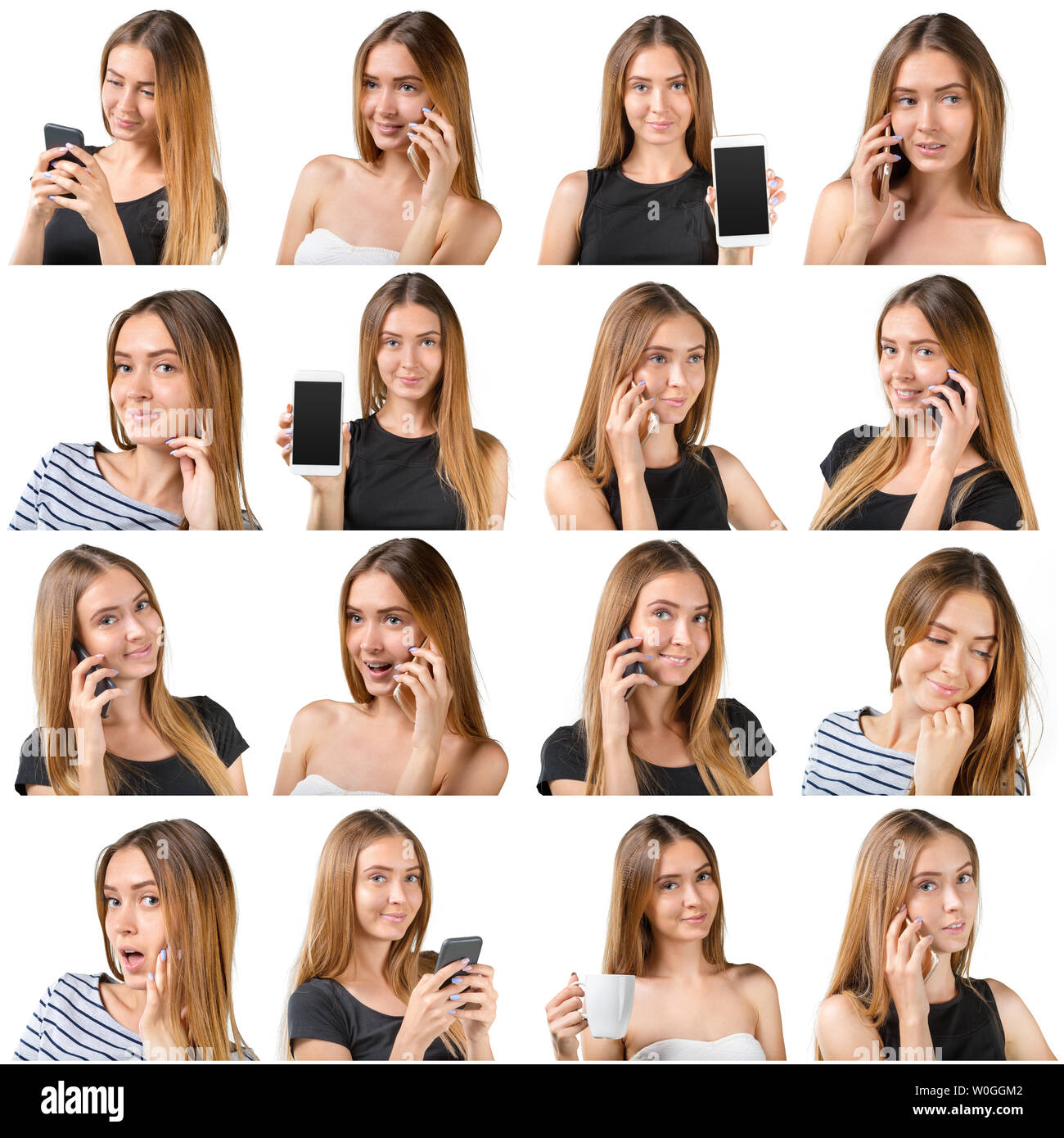 Multiple face collage Cut Out Stock Images & Pictures - Alamy