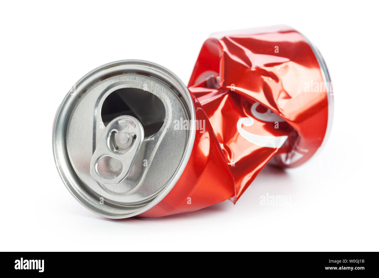 Compressed cans isolated on a white background Stock Photo - Alamy