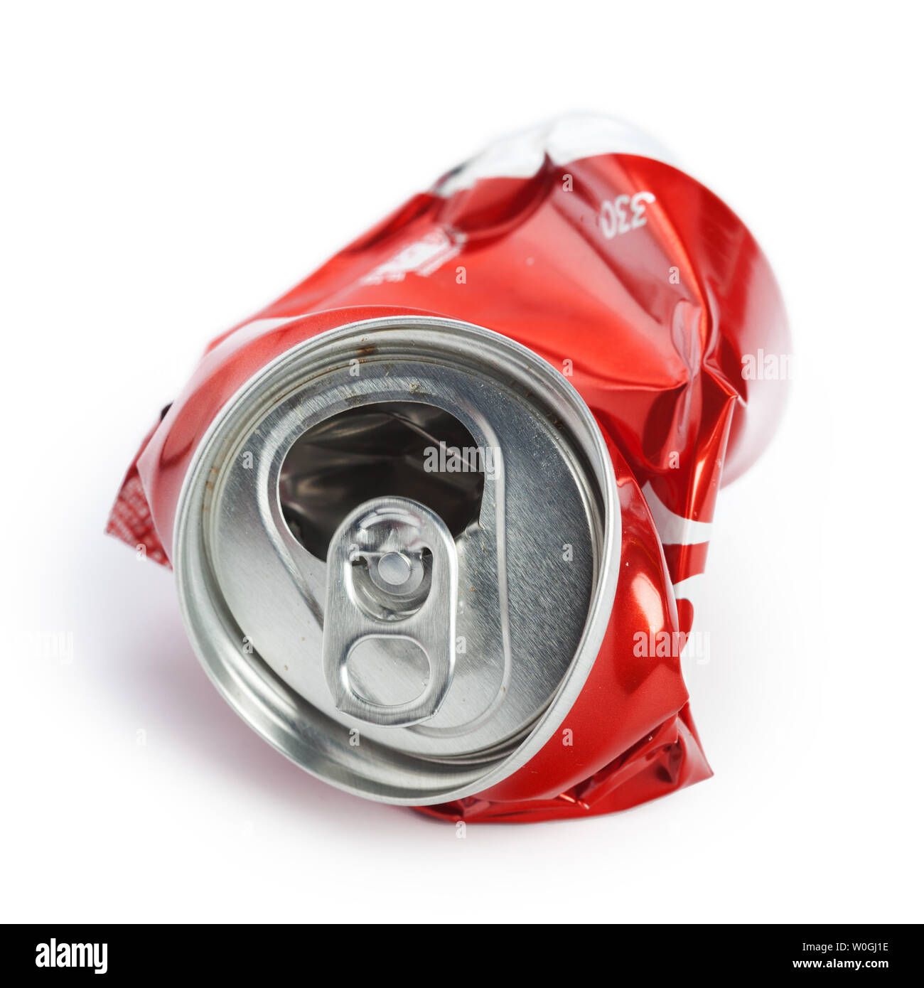 Compressed cans isolated on a white background Stock Photo - Alamy