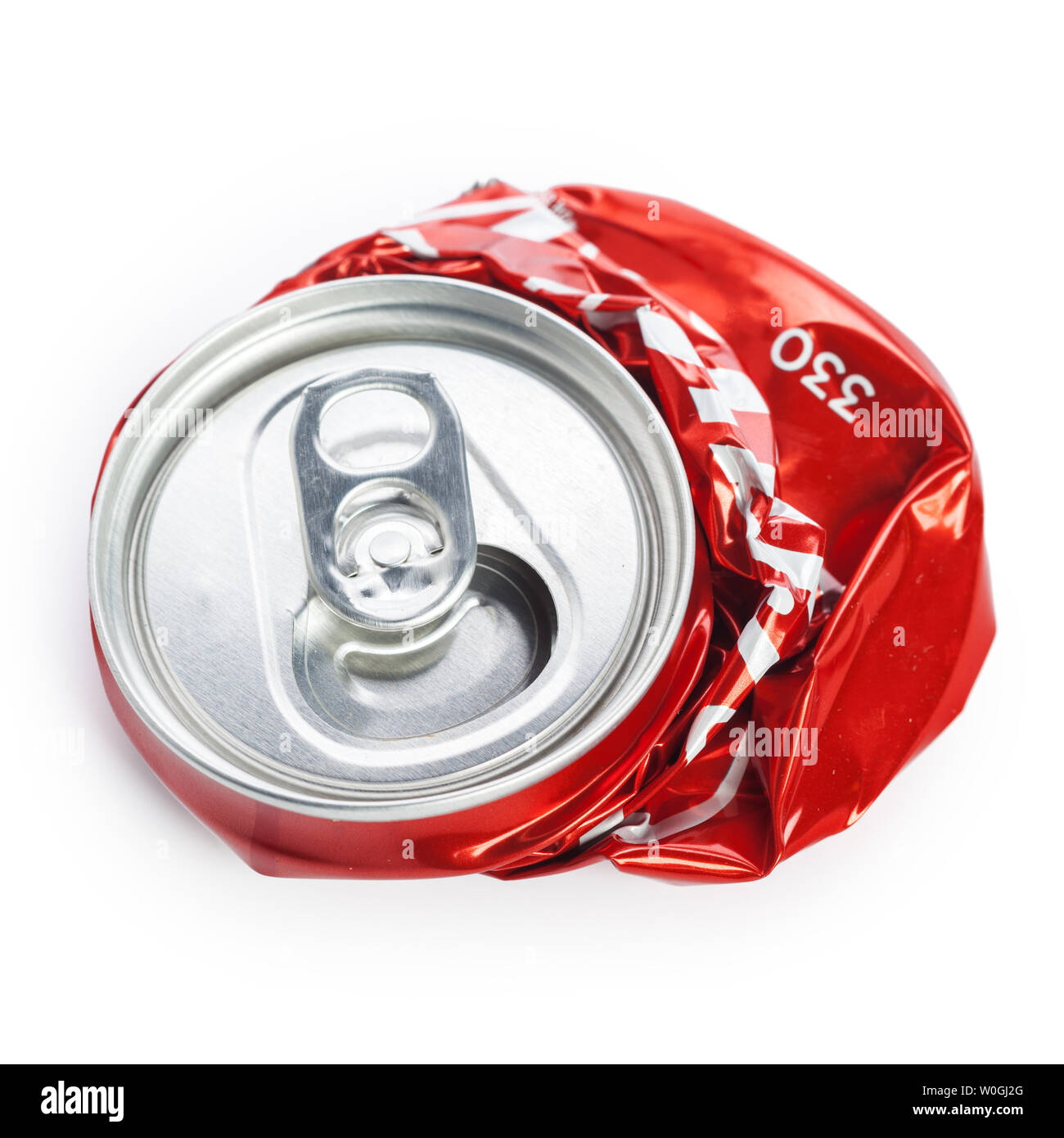 Compressed cans isolated on a white background Stock Photo - Alamy