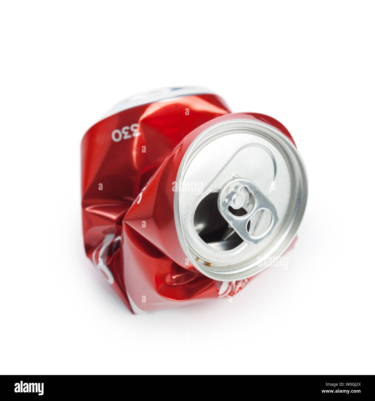 Compressed cans isolated on a white background Stock Photo - Alamy