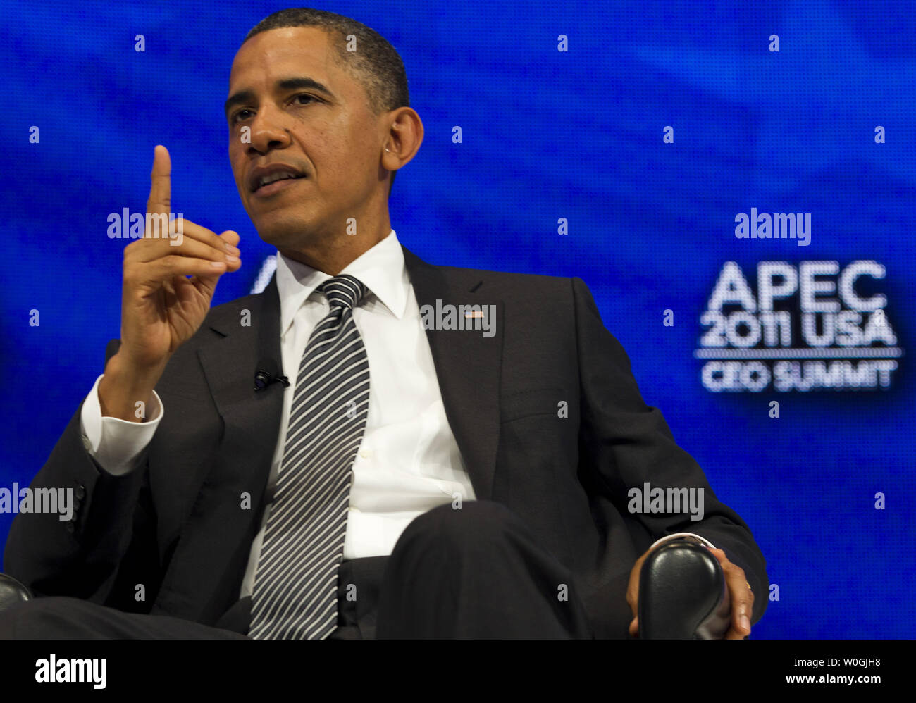 United States President Barack Obama answers questions at the Asia ...