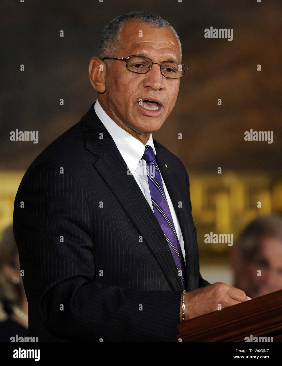 NASA Administrator Michael Bolden speaks during a Congressional Gold ...