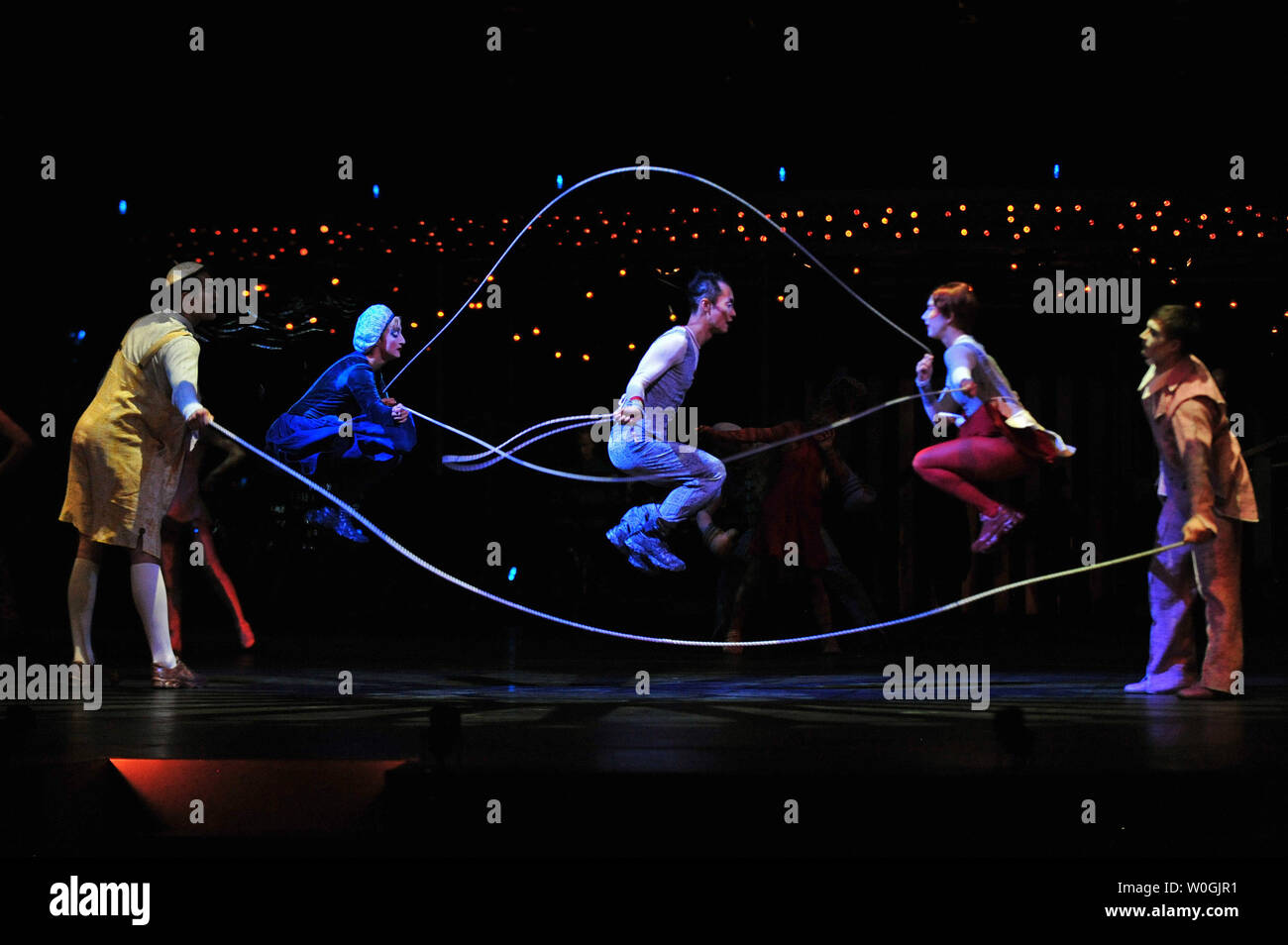 Cast members perform during Cirque du Soleil's Quidam show at the ...