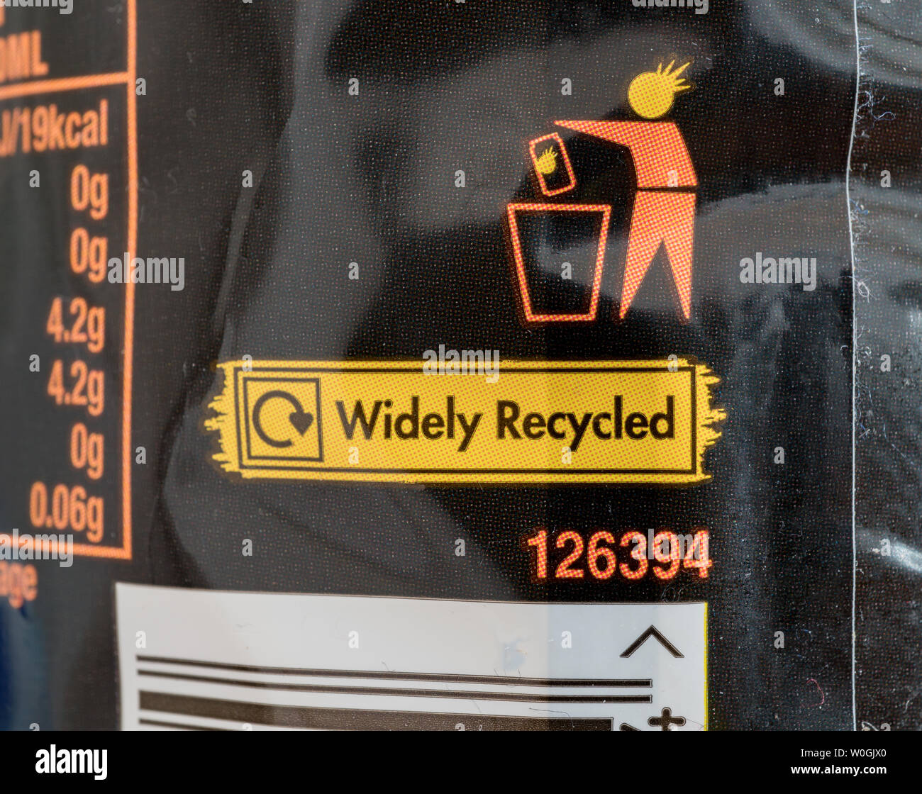 Recycle information on food packet hi-res stock photography and images ...