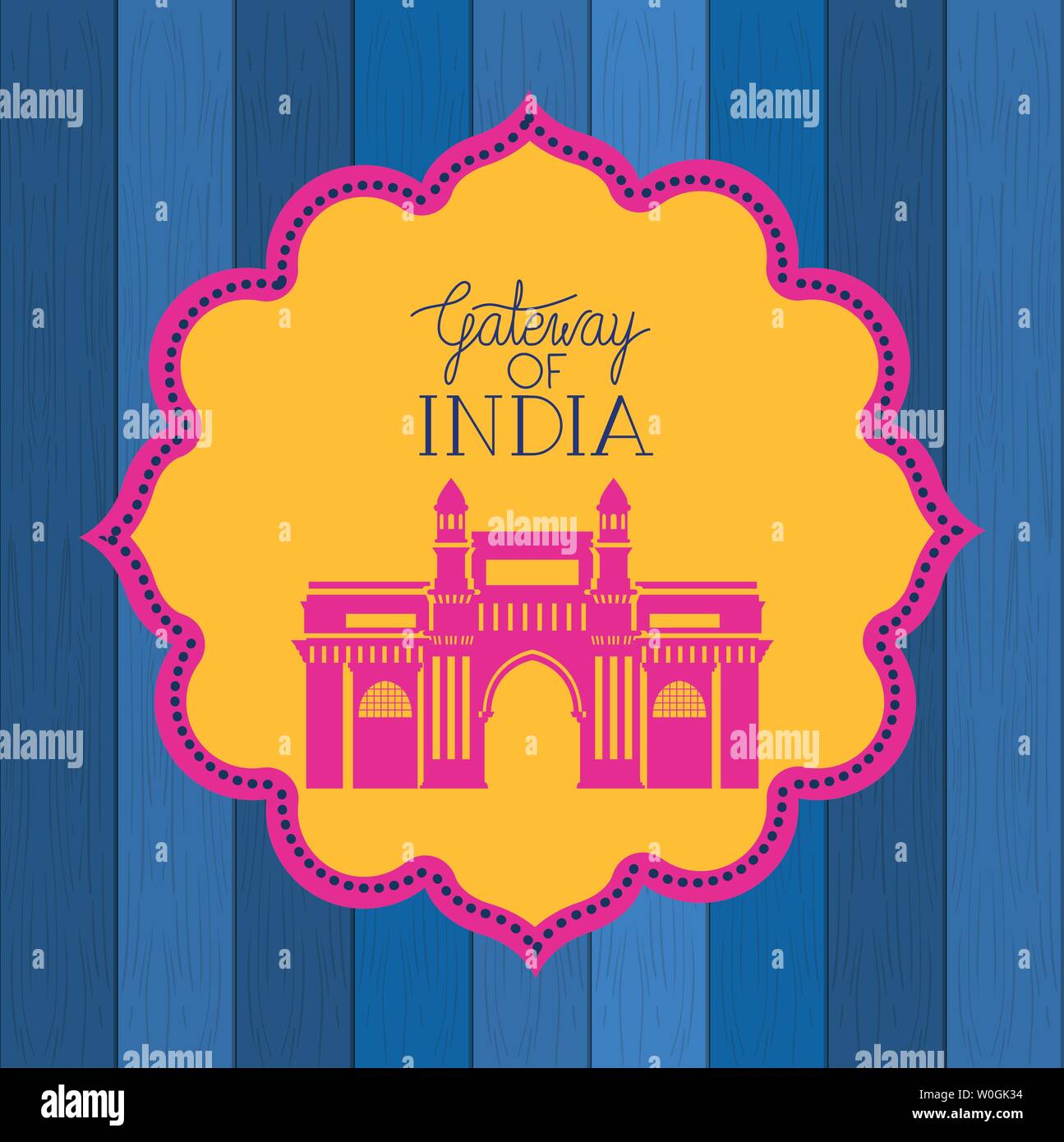indian gate temple with lace frame Stock Vector Image & Art - Alamy