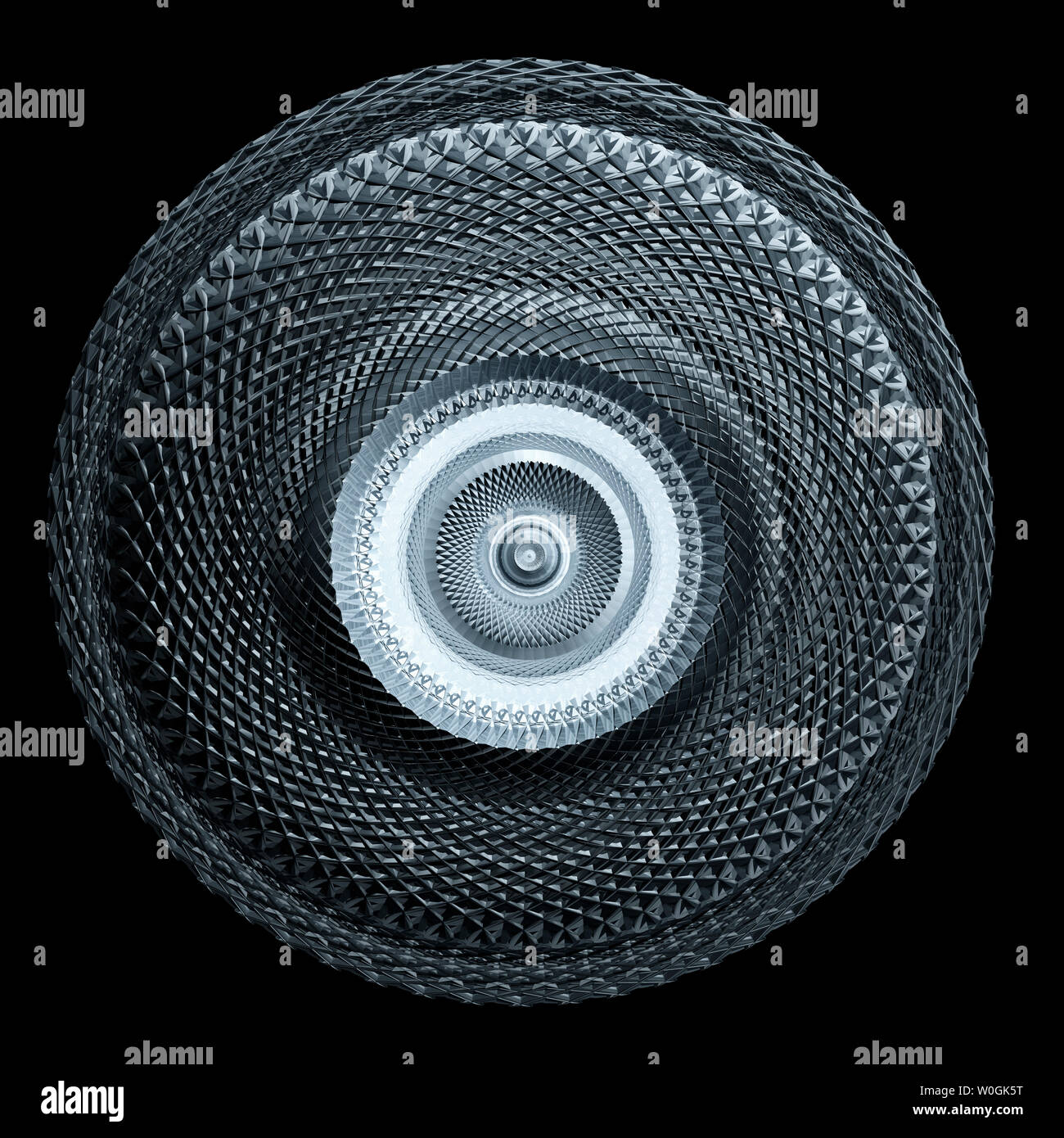 Industrial Steel Wheel With Braided Surface isolated On Black ...